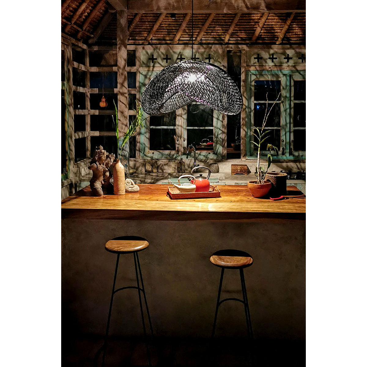 Truffle Black Rattan Lamp Shade | Collectiviste Lighting | Collectiviste